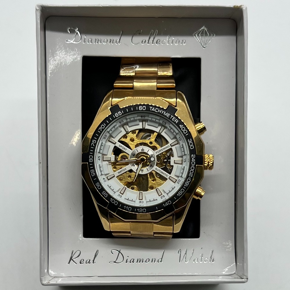 Pre-owned Forsining TM340 Automatic Skeleton Mens Watch - Own4Less